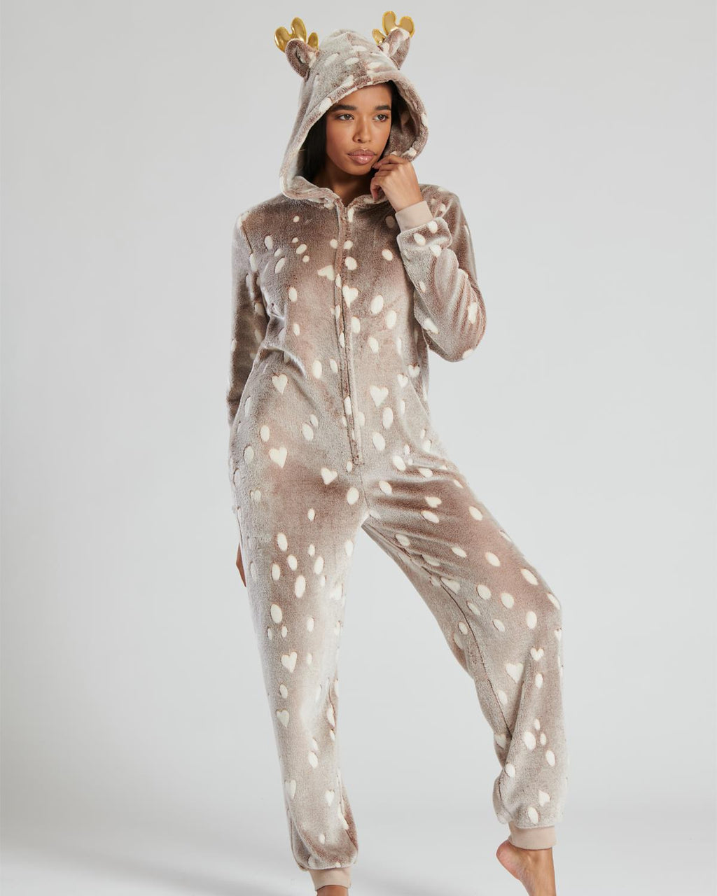 Loungeable Womens Reindeer Onesie – Slumber Hut