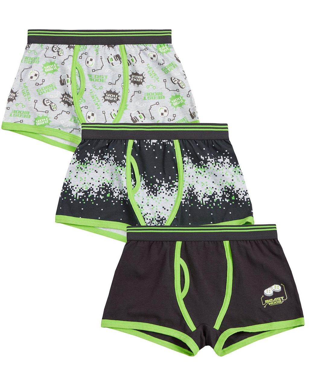 Boys 3 Pack Pixel Game Boxers – Slumber Hut