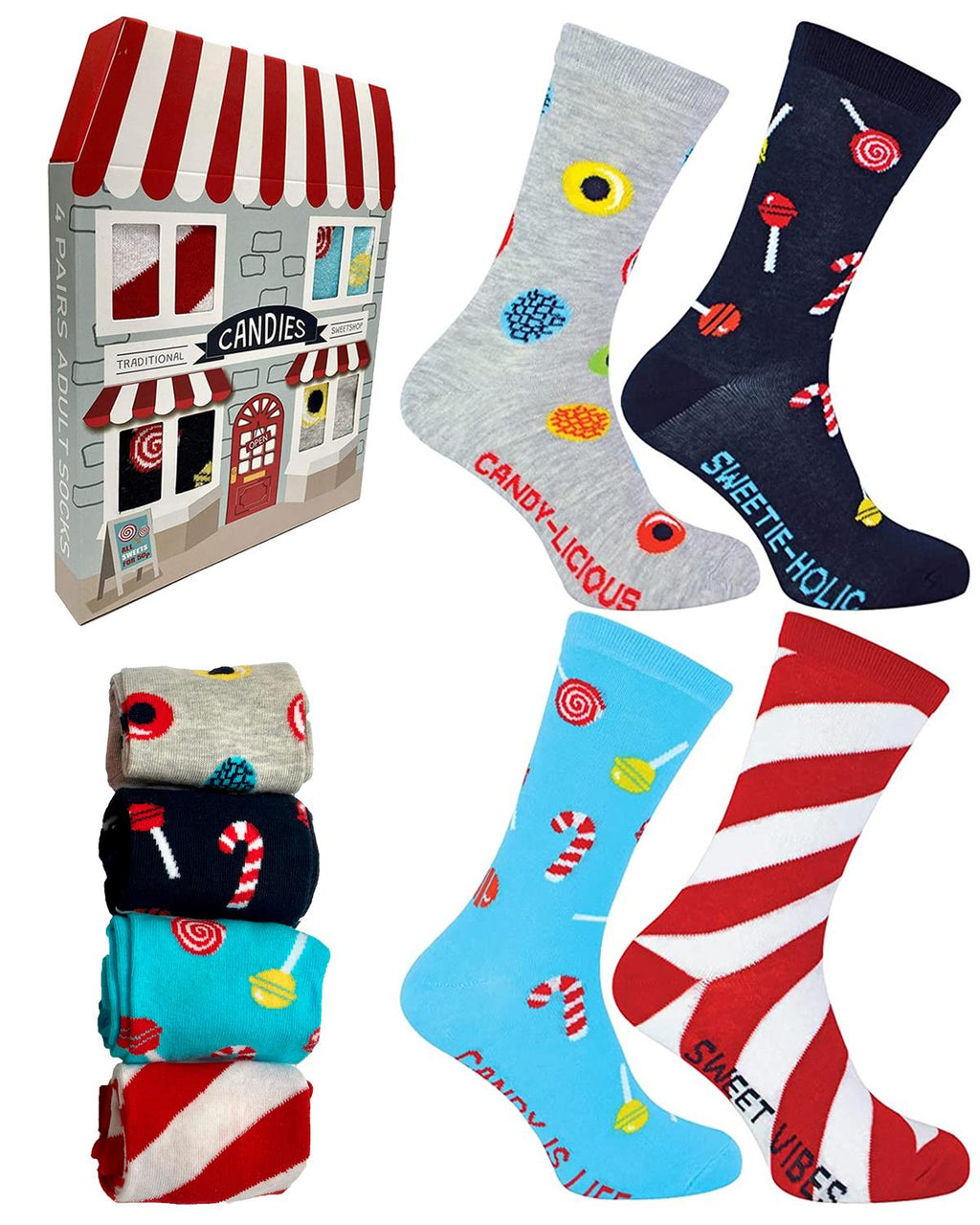 Boxt Socks Mens 4 Pack Sweet Shop Gift Set – Slumber Hut