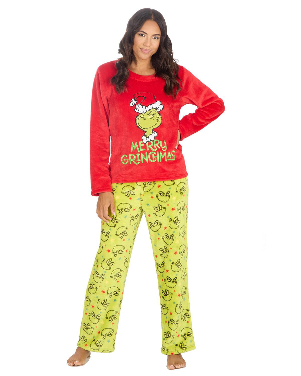 The Grinch Womens Christmas Fleece Pyjamas – Slumber Hut