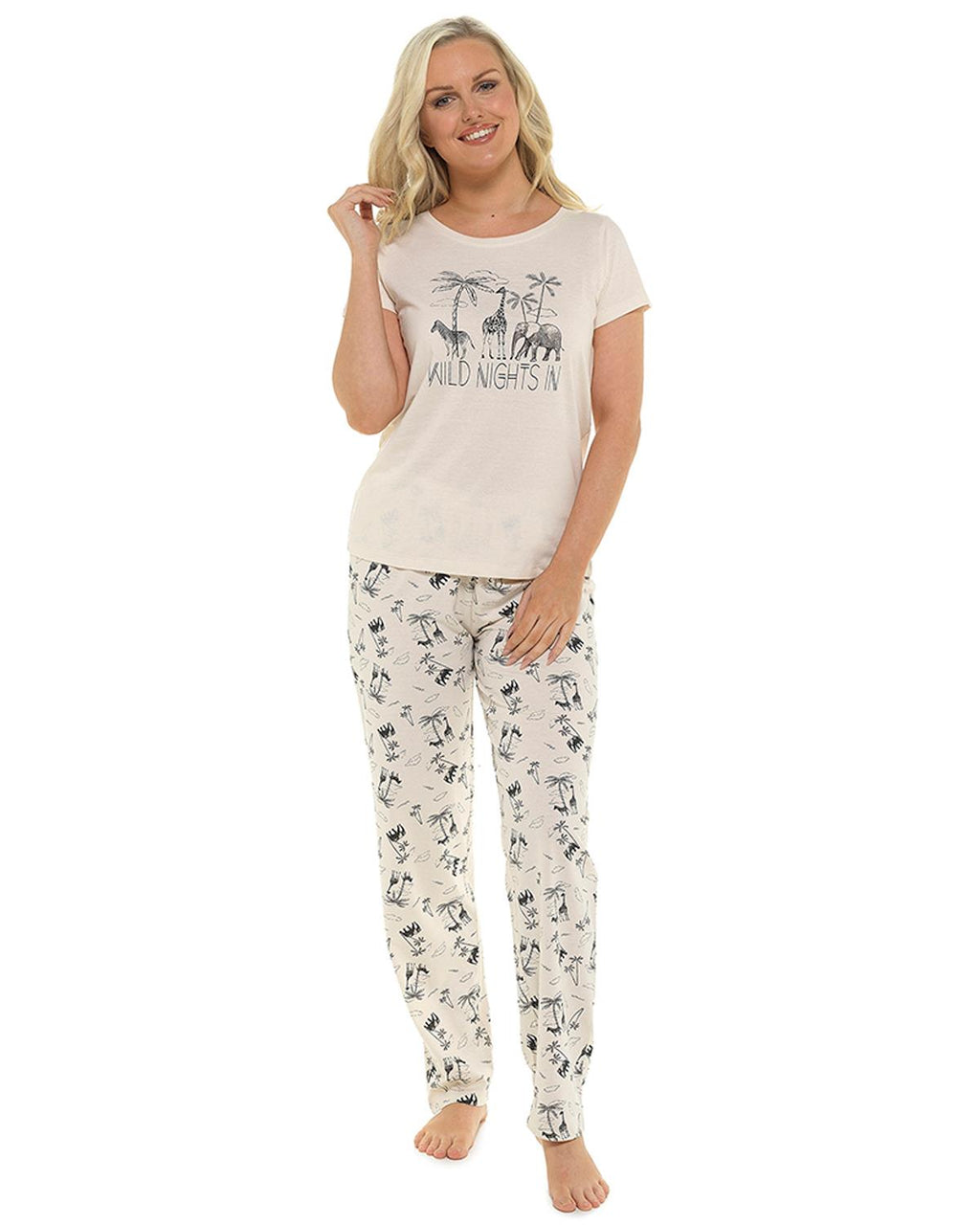 Foxbury Womens Oatmeal Safari Pyjamas – Slumber Hut