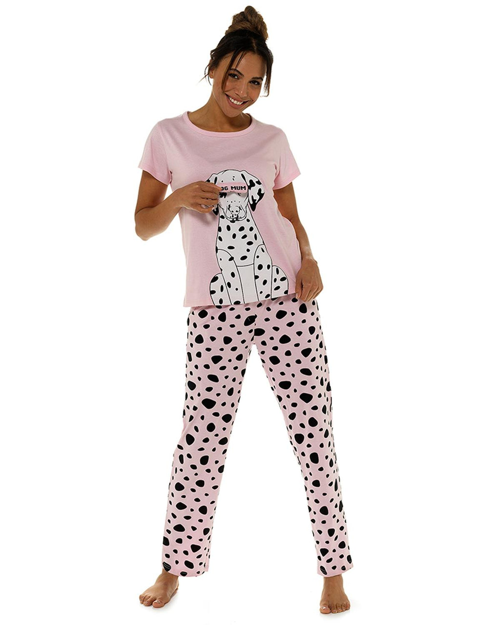 Foxbury Womens Pink Dalmation Pyjamas – Slumber Hut