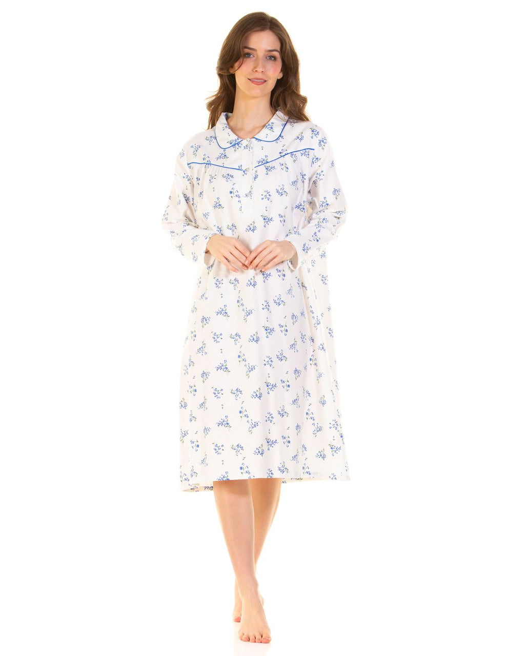 Sue Marks Womens Wincey Meadow Brushed Cotton Nightie – Slumber Hut
