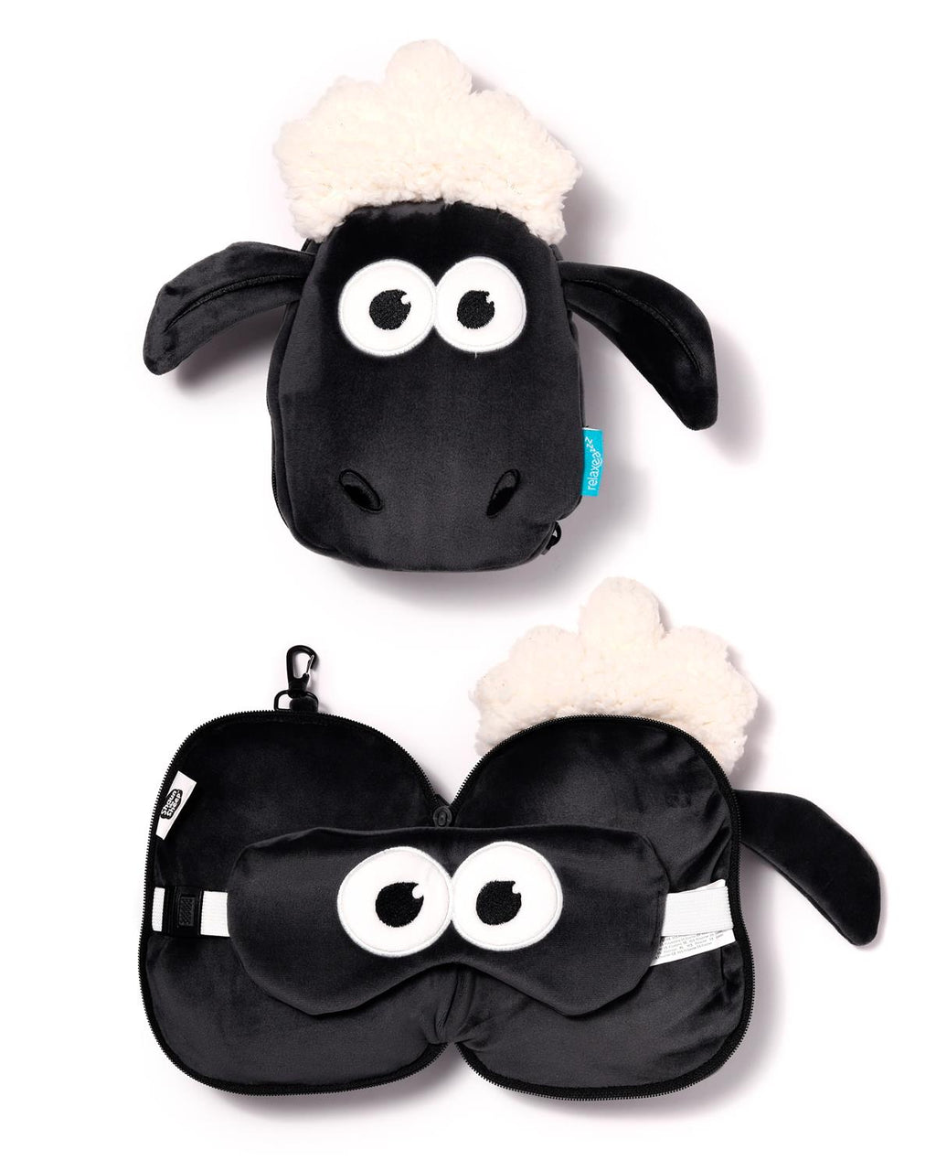 Relaxeazzz Shaun the Sheep Plush Travel Pillow & Eye Mask – Slumber Hut