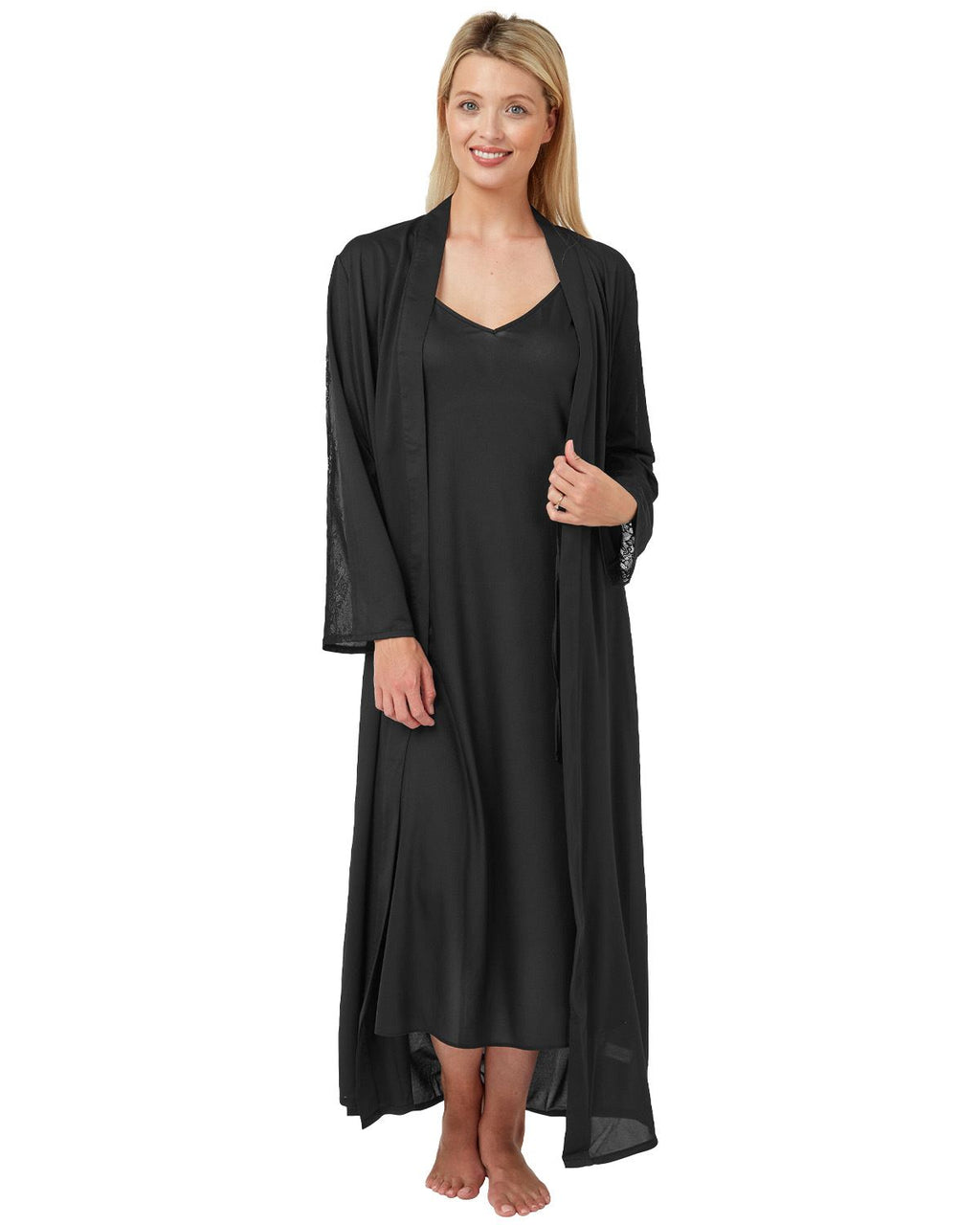 Indigo Sky Womens Long Chemise and Wrap Set – Slumber Hut
