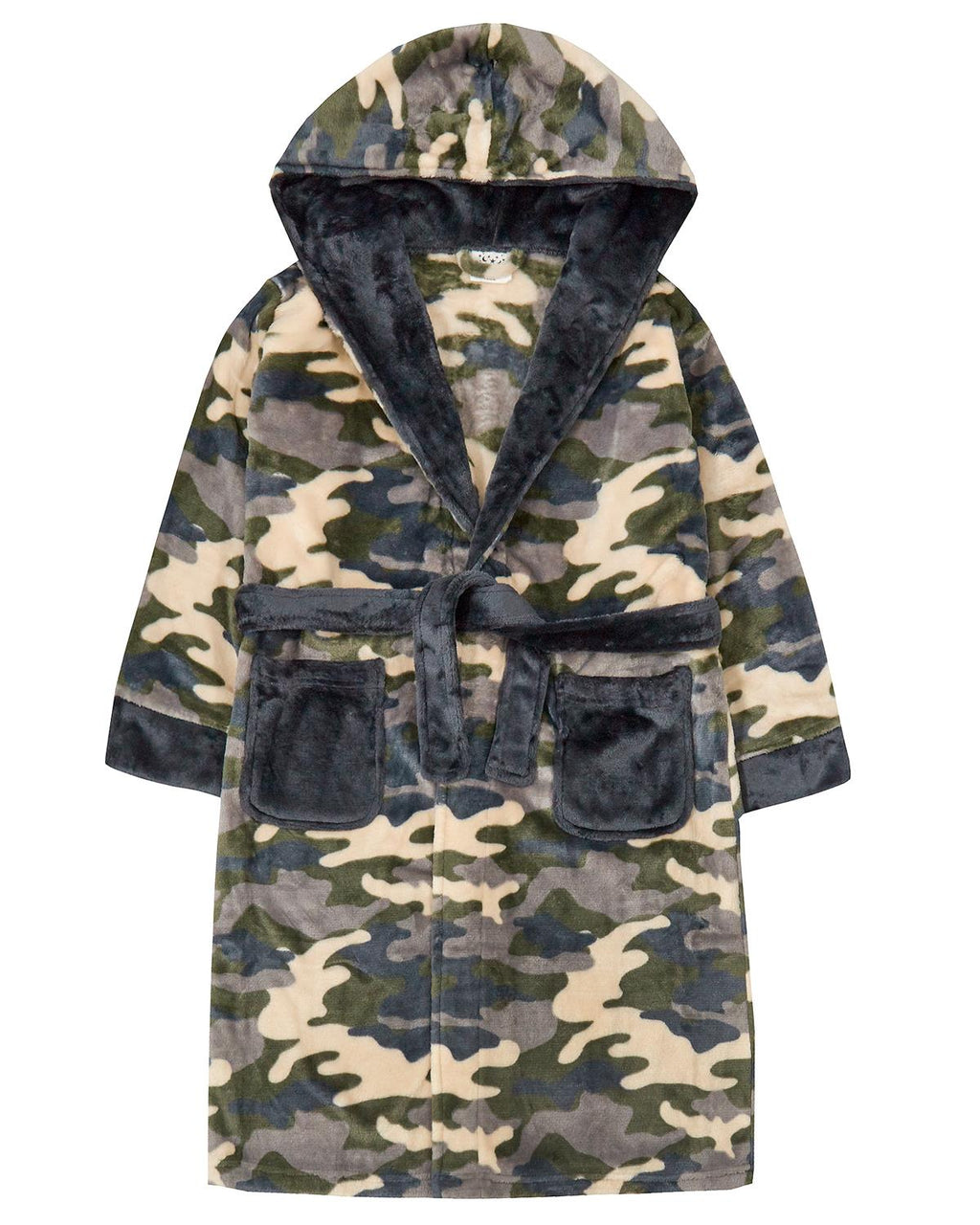 Boys Green Camo Print Dressing Gown – Slumber Hut