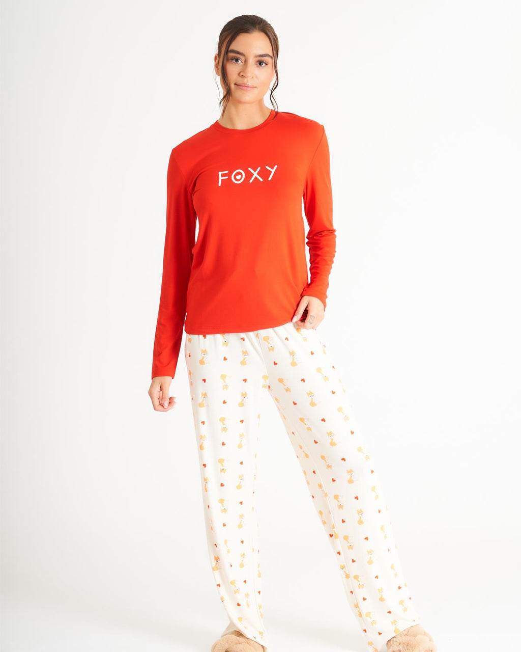 Loungeable Womens Red Foxy Pyjamas – Slumber Hut