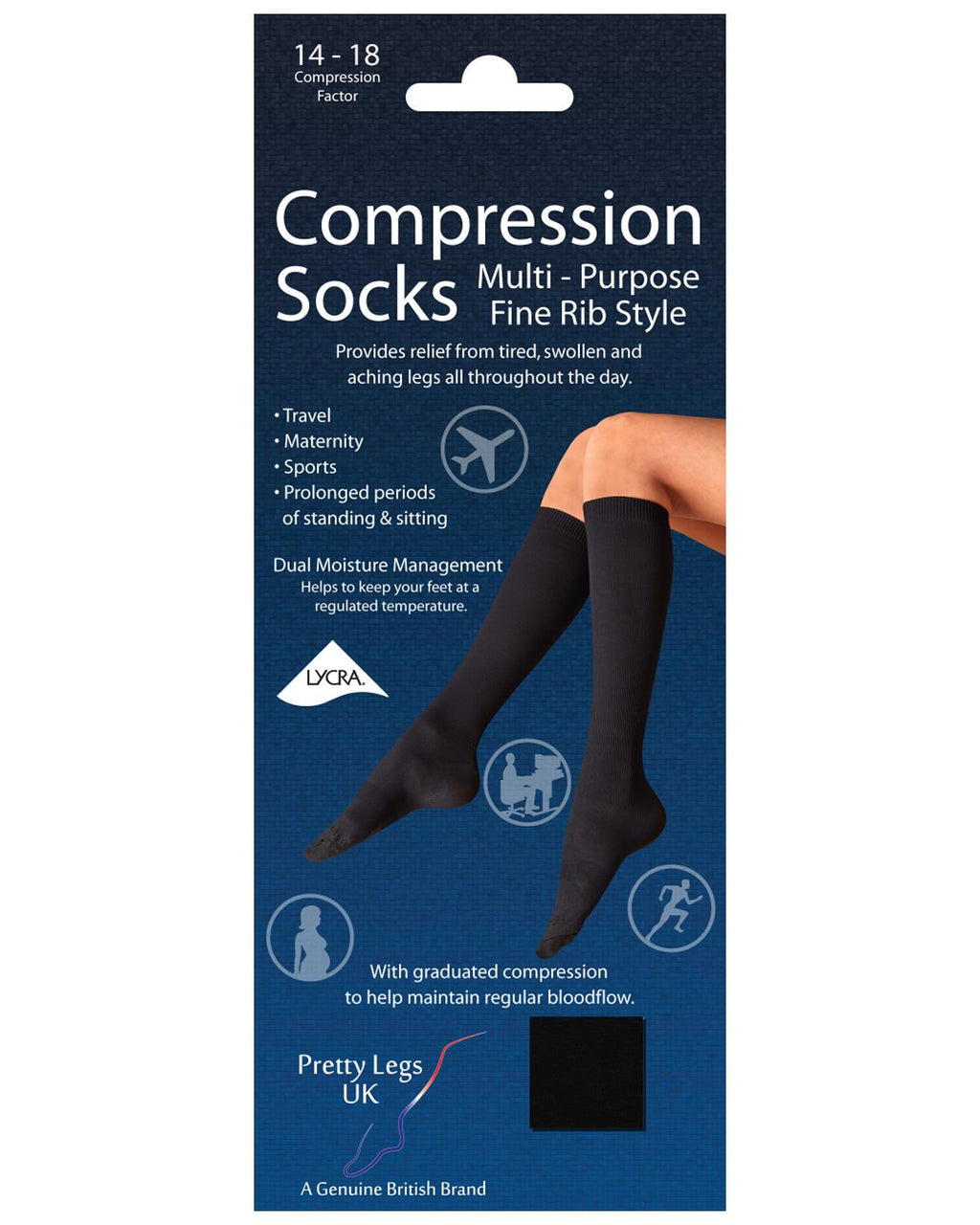 Pretty Legs Multi-Purpose Fine Rib Compression Socks – Slumber Hut